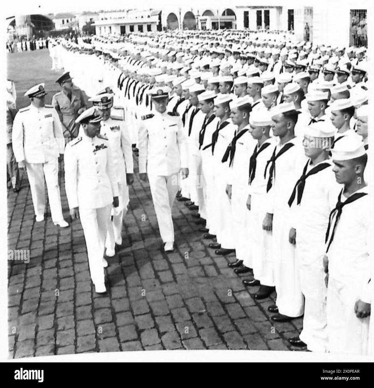 His Majesty the King boards the battleship HMS Howe in North Africa on ...