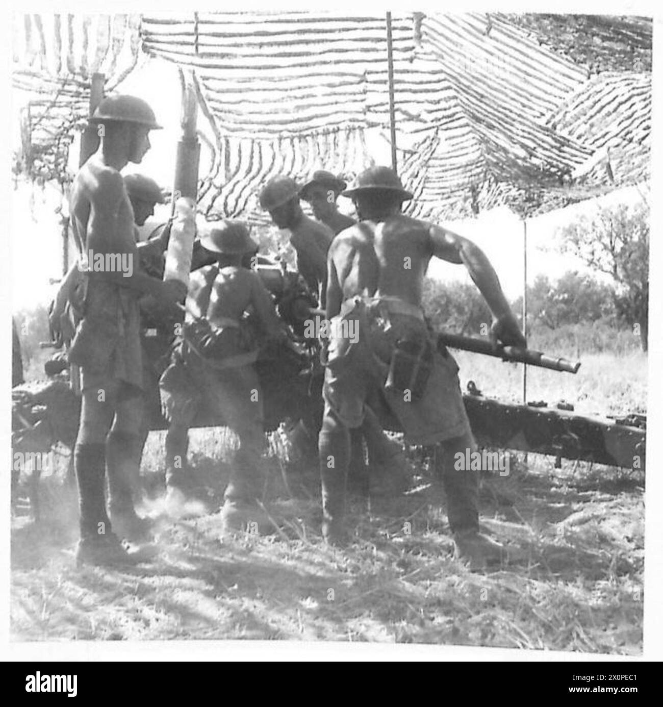 8th Army gun team performs operational tasks during the invasion of ...