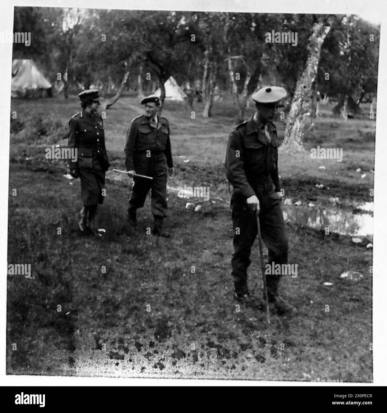 HRH The Princess Royal walks around the battalion grounds with ...