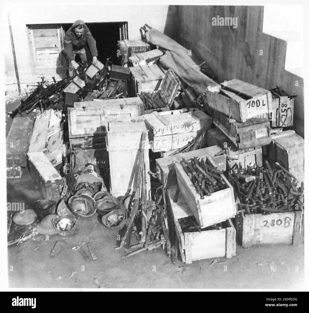 GREECE : VARIOUS - Some of the vast quantities of E.L.A.S. arms and ...