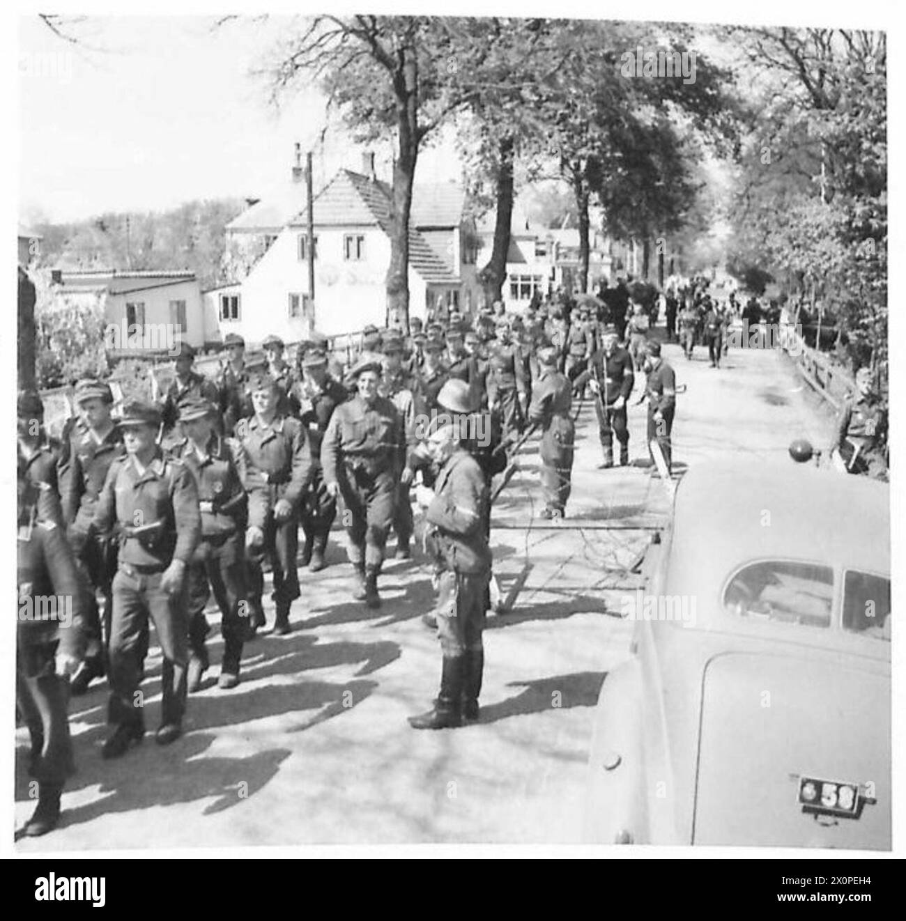 GERMAN TROOPS CROSS DANISH BORDER INTO GERMANY - Scenes at the frontier ...