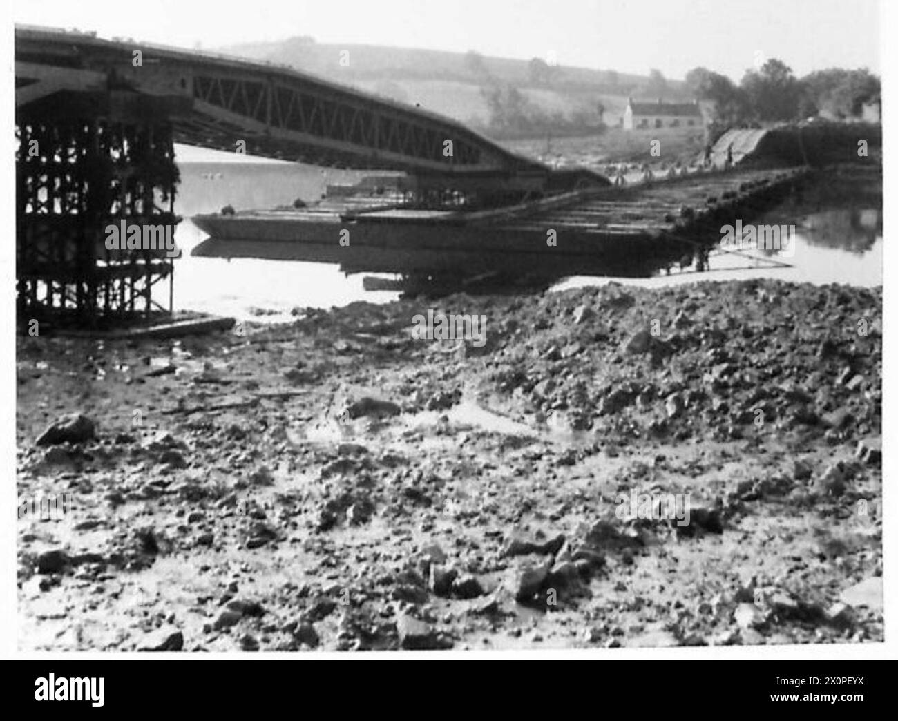 BRIDGE BUILDING - General view of bridge Photographic negative ...