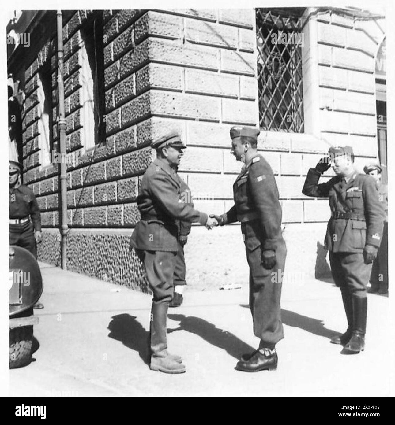 Field Marshal Alexander visits the 8th Army at Ravenna and is greeted ...