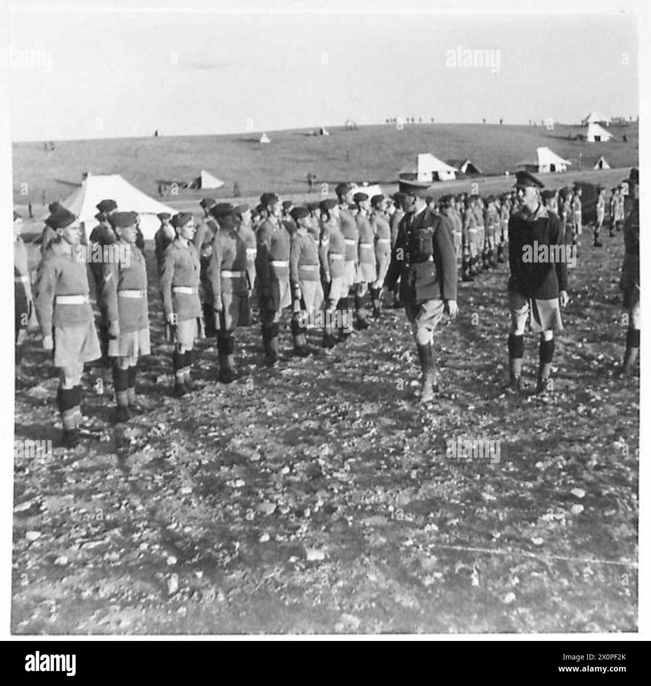 Photograph showing the Commander-in-Chief inspecting the 1st Royal ...