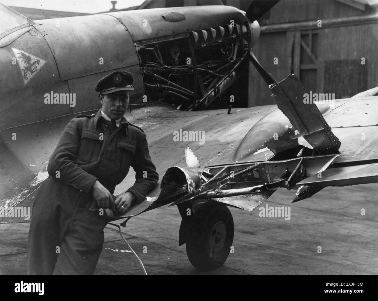 Flying Officer Stanisław Blok of No. 315 Polish Fighter Squadron at RAF ...