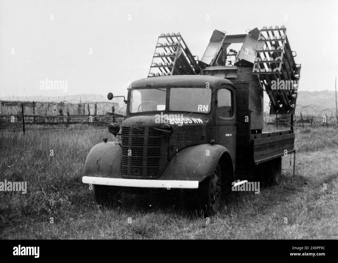 TONSIL, THE ROYAL NAVY'S EXPERIMENTAL ANTI-FLYING BOMB ROCKET BATTERY ...