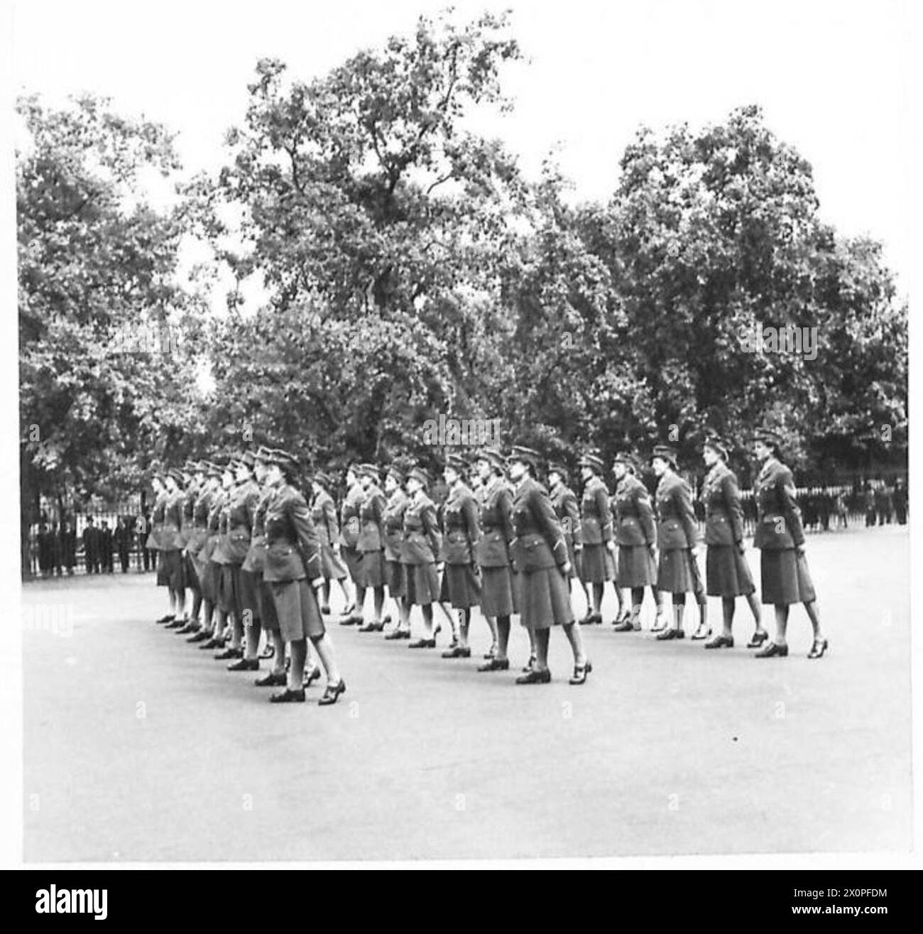 The Demonstration Platoon of the ATS Band performs during a military ...
