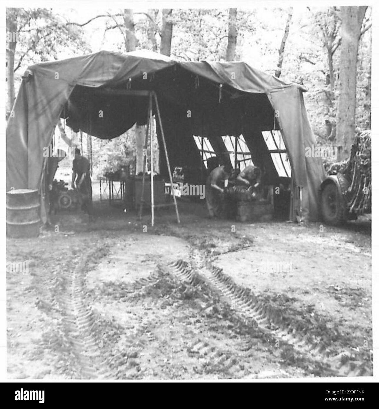 Tank repair workshop Black and White Stock Photos & Images - Alamy