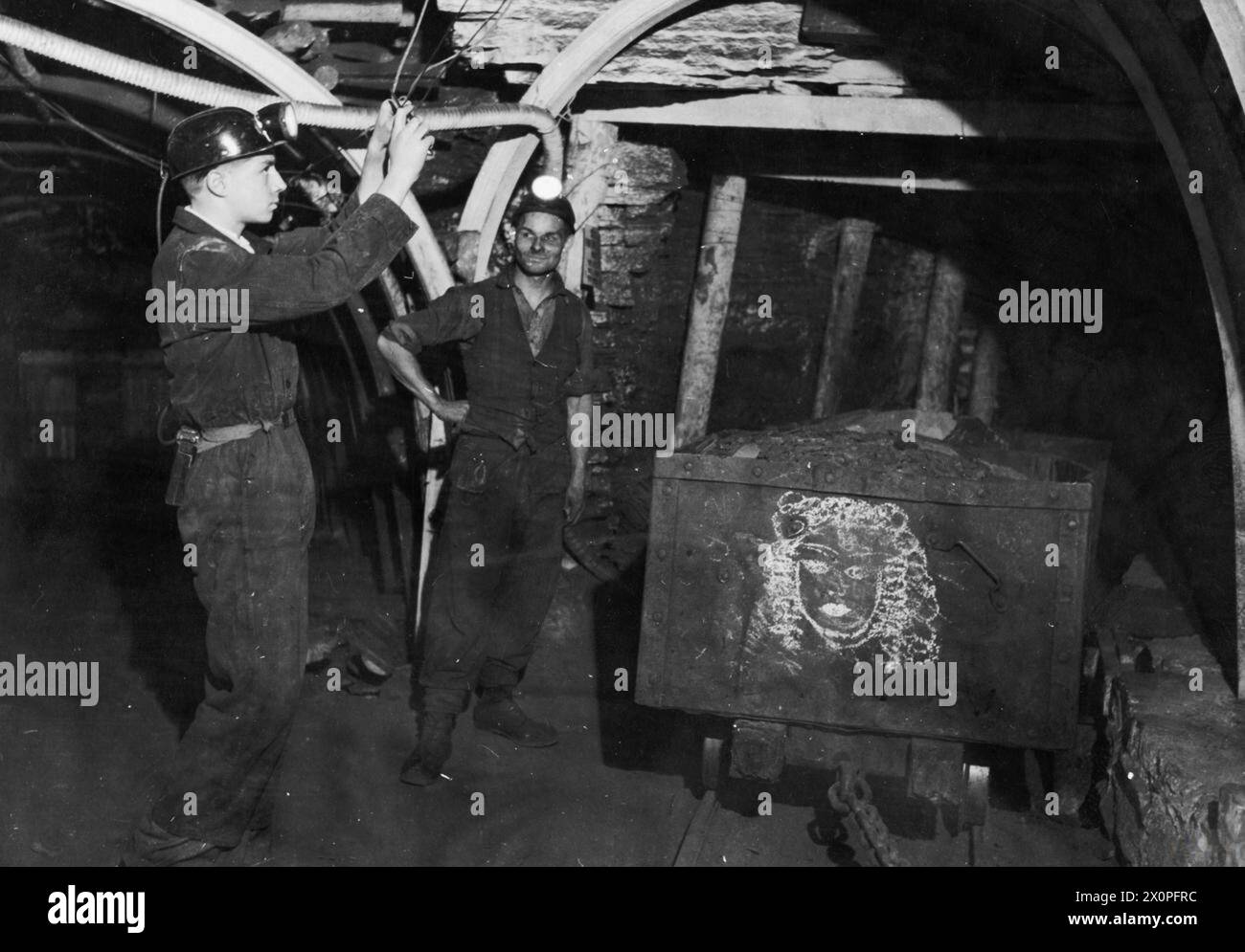 BEVIN BOYS: MINING TRAINING, CANTERBURY, KENT, ENGLAND, UK, 1944 - As ...