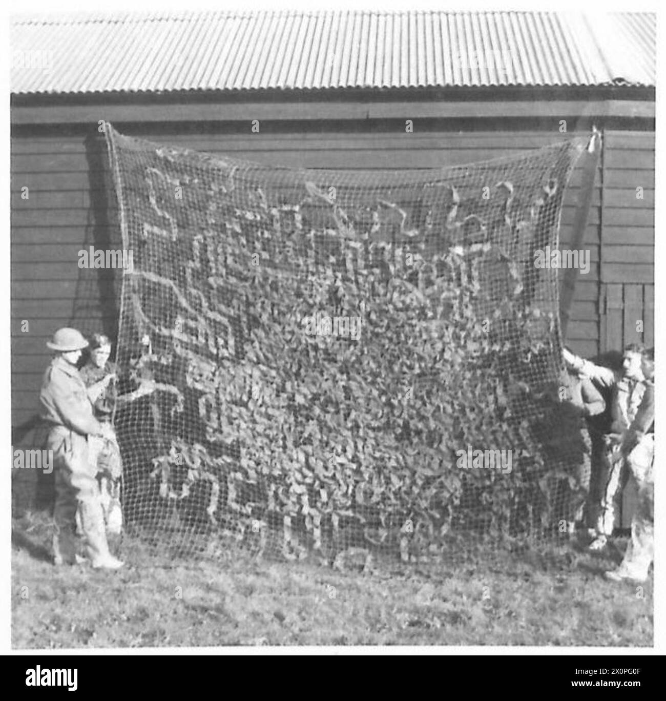 Photograph showing camouflaged strong points of the 12th Corps. British ...