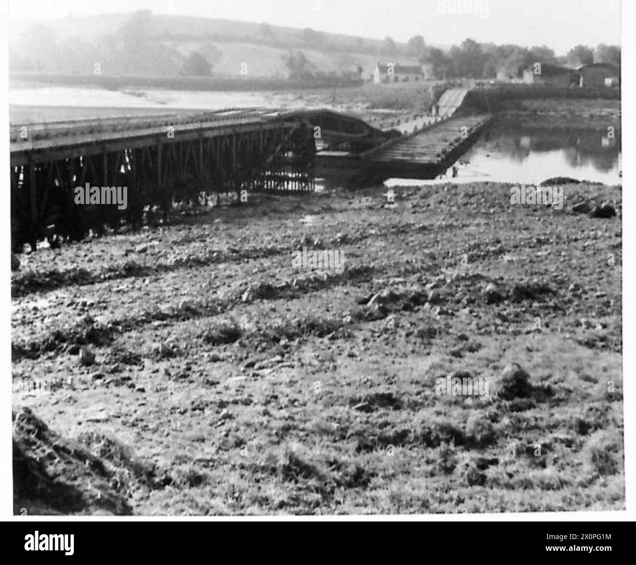 BRIDGE BUILDING - General view of bridge Photographic negative ...