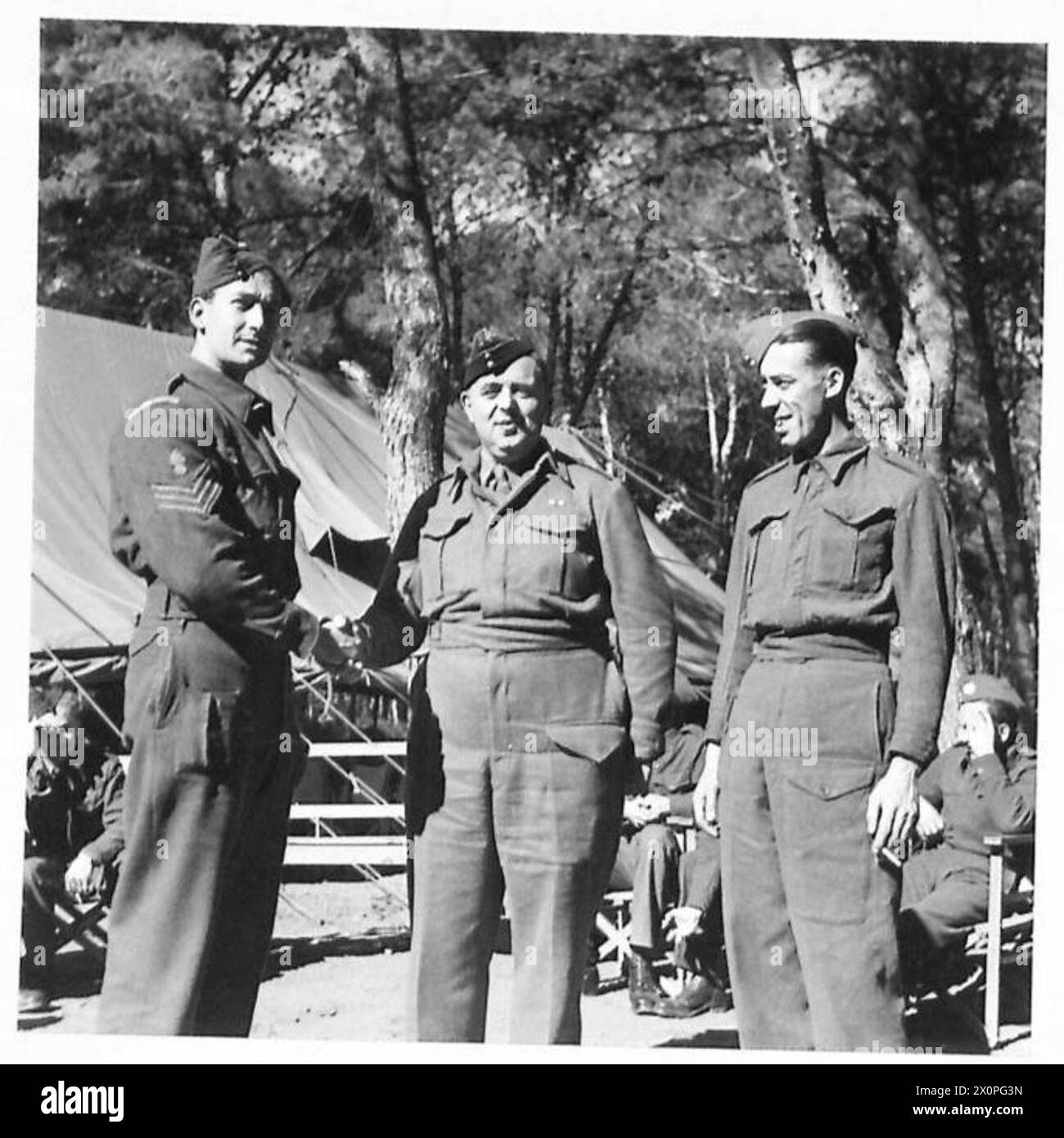 Sgt. Feakins, Padre Gerrish, and Guardsman Cummins of 'Forest Murmurs ...