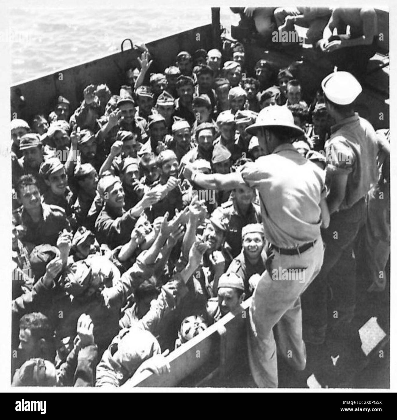 PRISONERS FROM SICILY DISEMBARK AT BIZERTA IN NORTH AFRICA - American ...