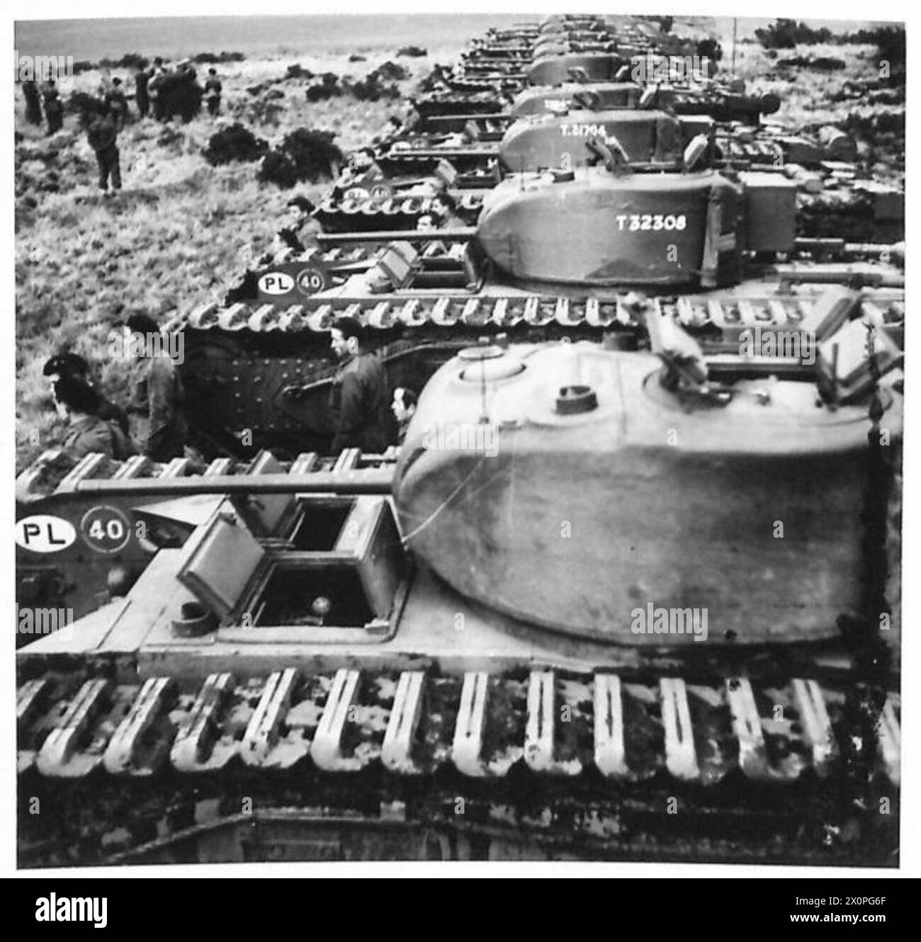 THE POLISH ARMY IN BRITAIN, 1940-47 - Line up of Churchill tanks of the ...