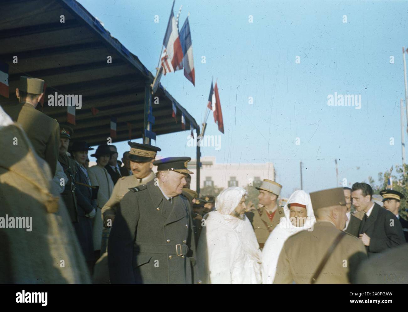 Photograph of Prime Minister Winston Churchill in Marrakesh, Morocco ...