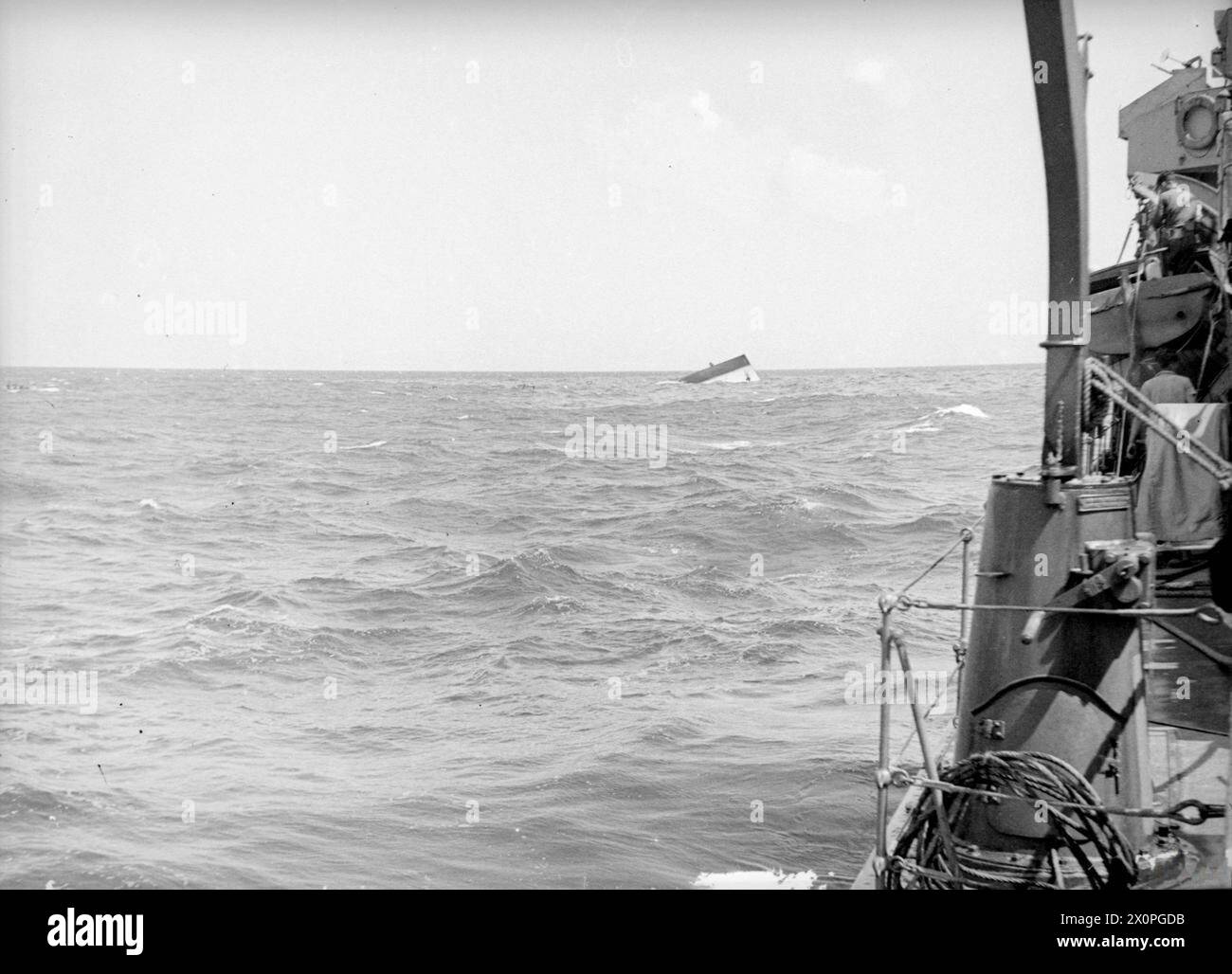 THE END OF THE SLOOP HMS EGRET. SEPTEMBER 1943, FROM THE FILMS ...