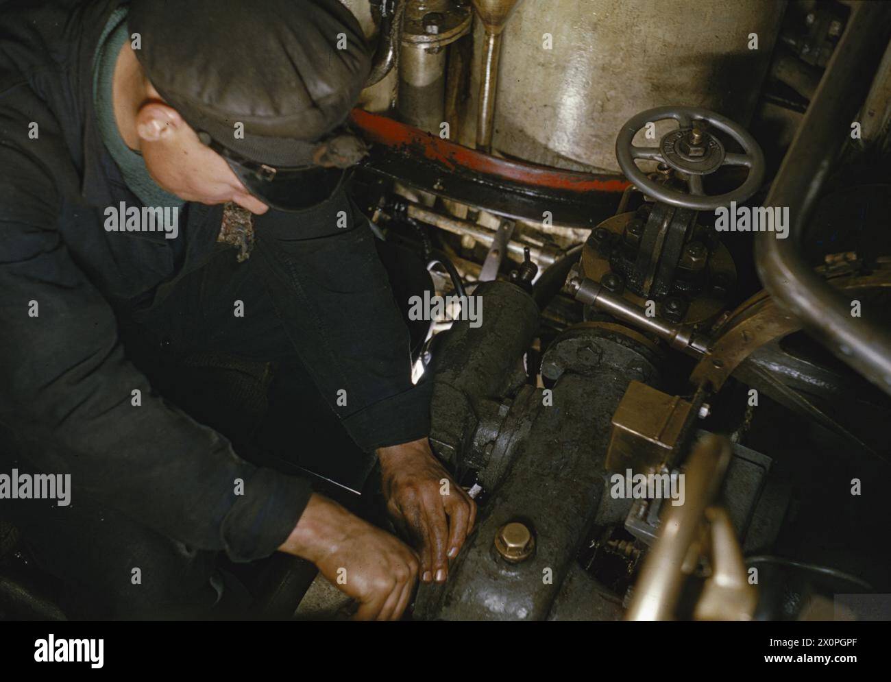 ON BOARD HM SUBMARINE TRIBUNE, 1942 - Portrait of the Chief Engine Room ...