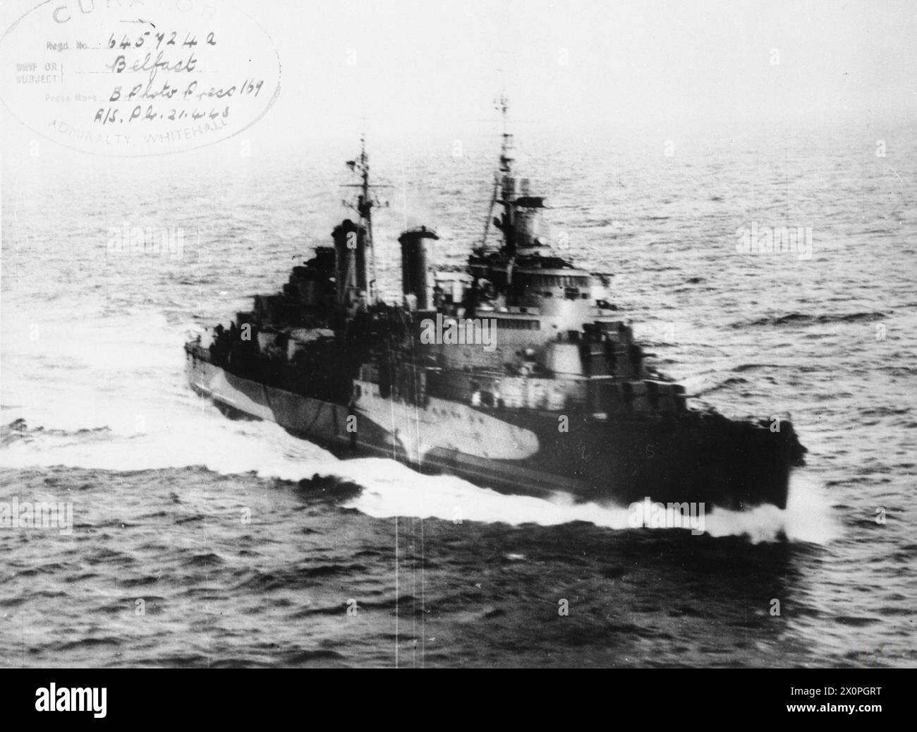 HMS BELFAST - Underway: poor quality Royal Navy, HMS Belfast, Light ...