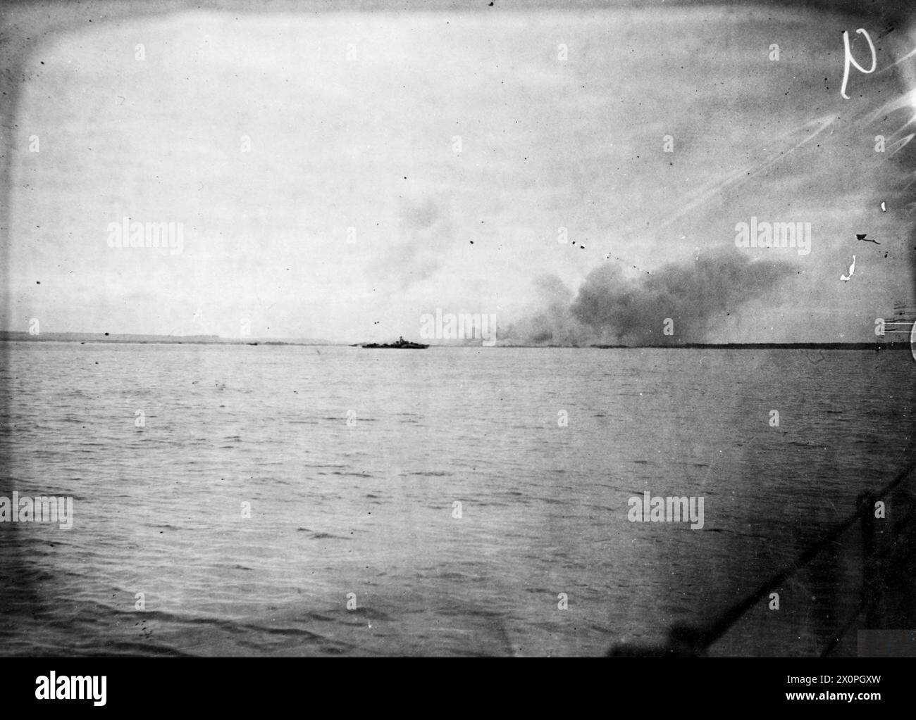 ROYAL NAVY'S BIG GUNS SUPPORT ALLIED ARMIES IN NORMANDY. 24 AND 25 JUNE ...