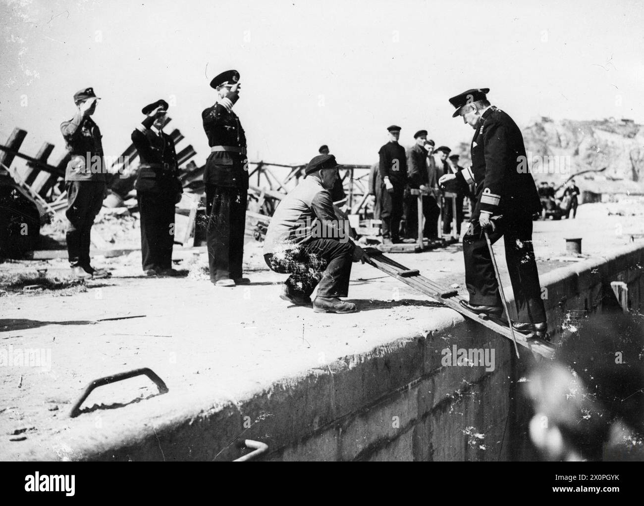 GERMAN SHIPS CARRY SCOTS GUARDS TO HELIGOLAND FOR ISLAND'S FORMAL ...