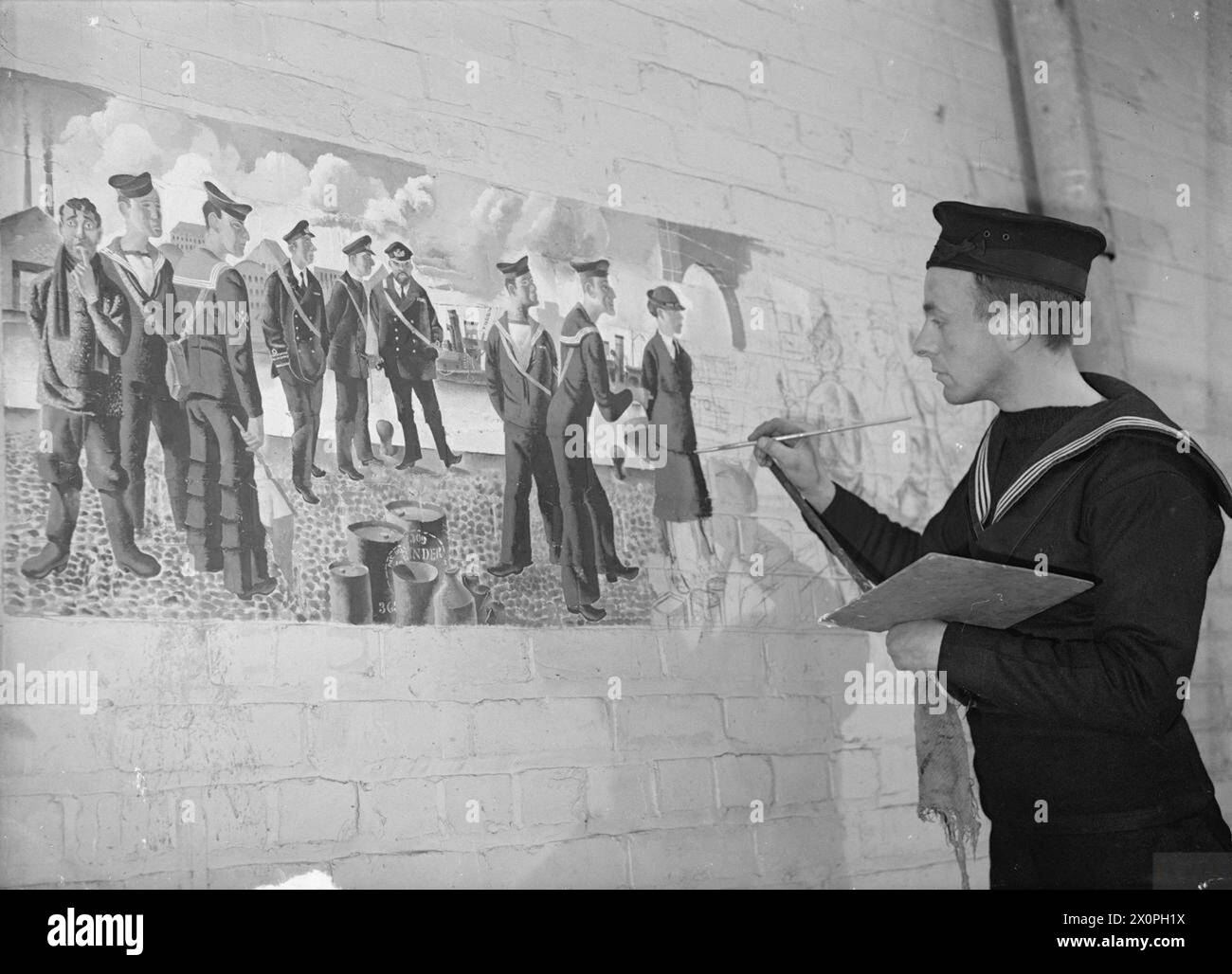 FROM CANVAS TO BRICK WALLS. MAY 1941, TRAWLER BASE, WALLESEY DOCK ...