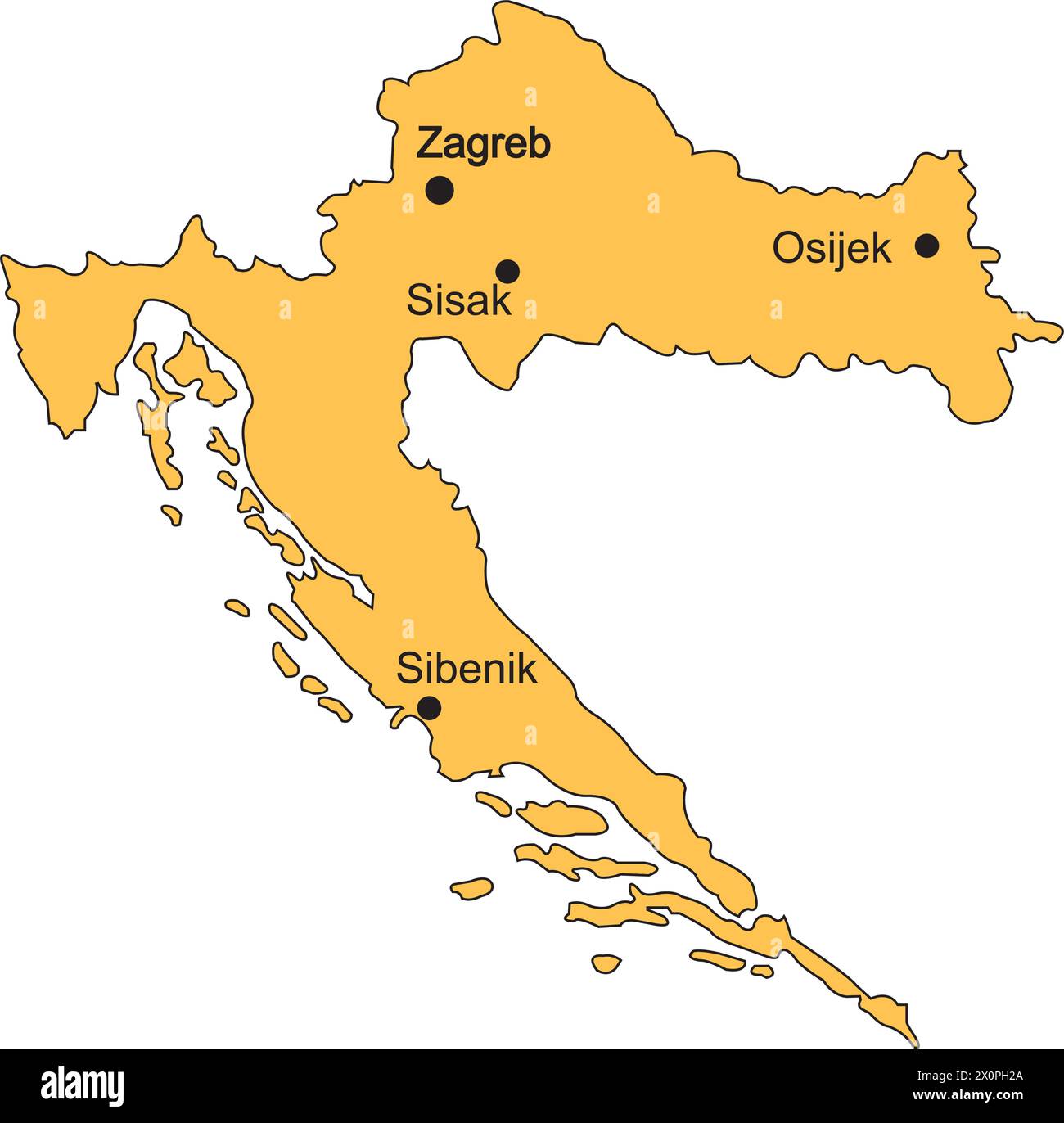 Map of Croatia ikon vector illustration simple design Stock Vector ...