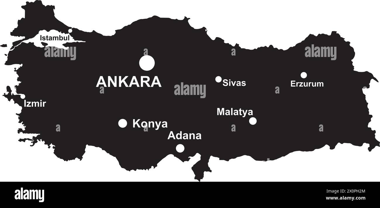 Türkiye country map icon hi-res stock photography and images - Alamy