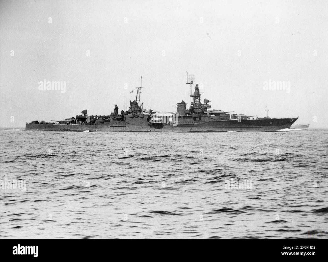 THE AUGUSTA AND HER ESCORT IN THE CHANNEL. 14 JULY 1945, ON BOARD HMS ...