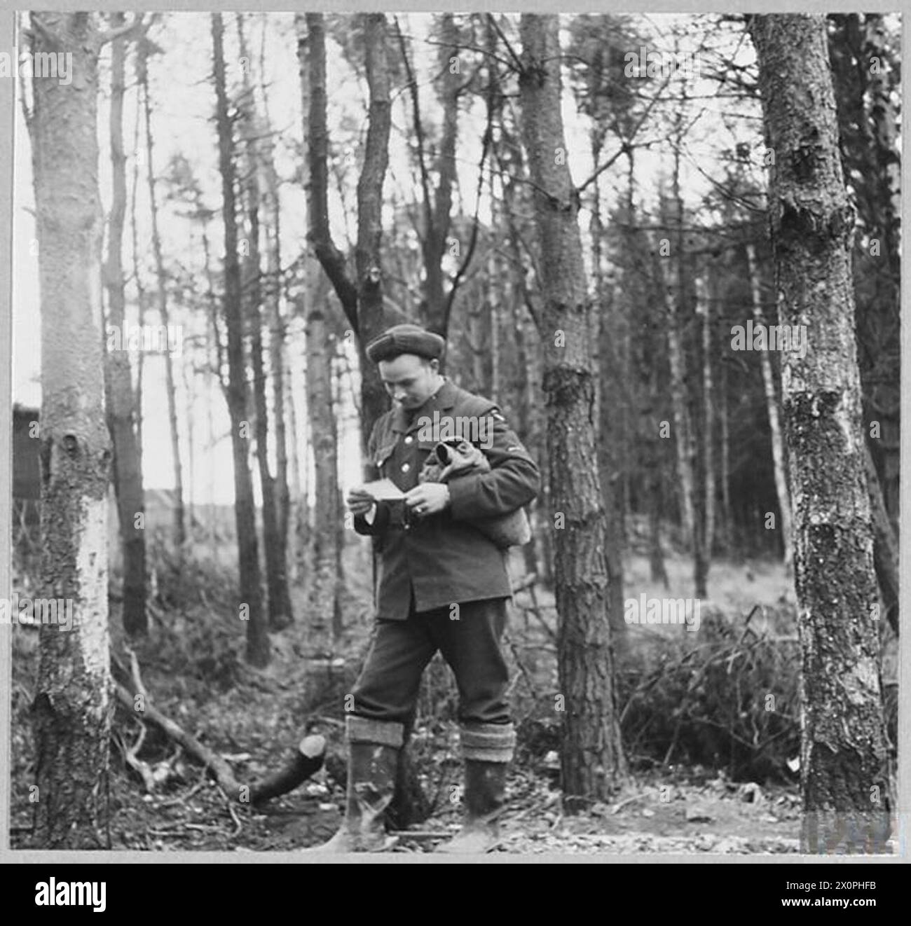 Leading Aircraftman H. Sanzant of Montreal performs radio location ...