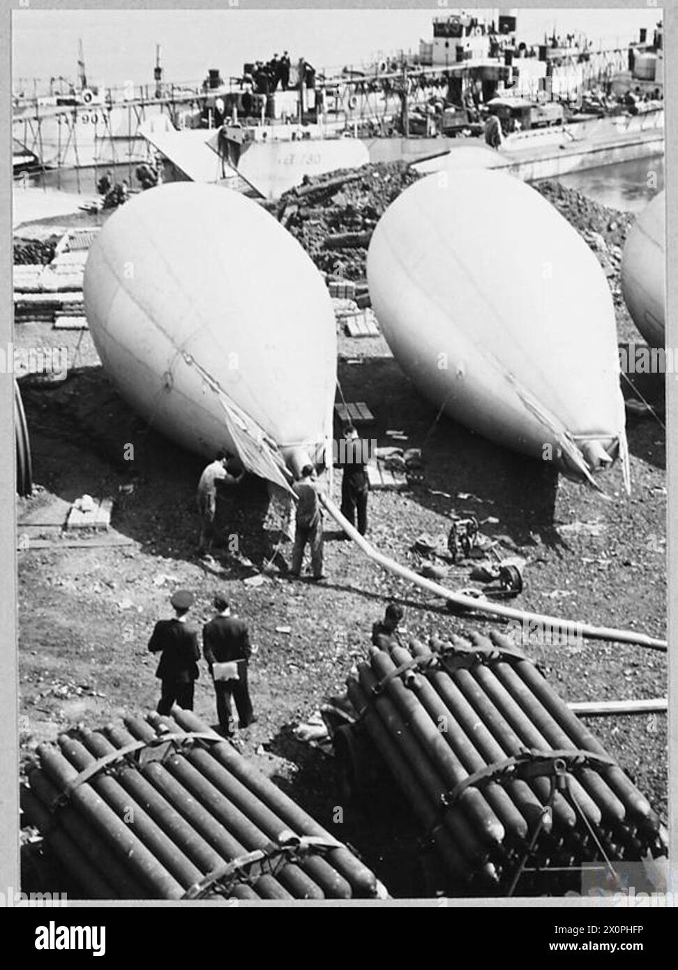 INVASION BALLOONS - R.A.F. photographs taken during an invasion ...