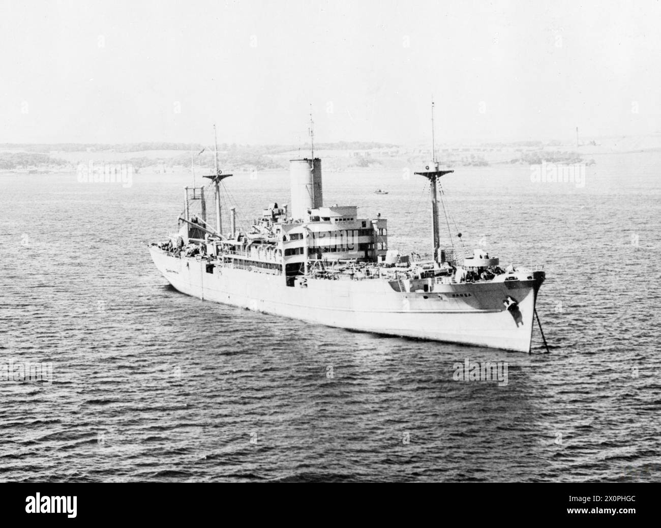 GERMAN MERCHANT SHIPS HERE. 28 JUNE 1945, METHIL, ON THE NORTH SHORE OF ...