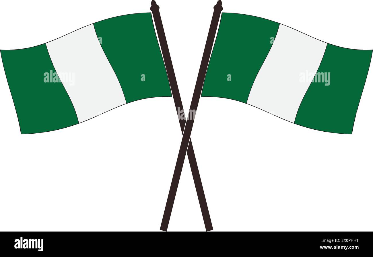 Nigerian flag icon vector illustration symbol design Stock Vector Image ...