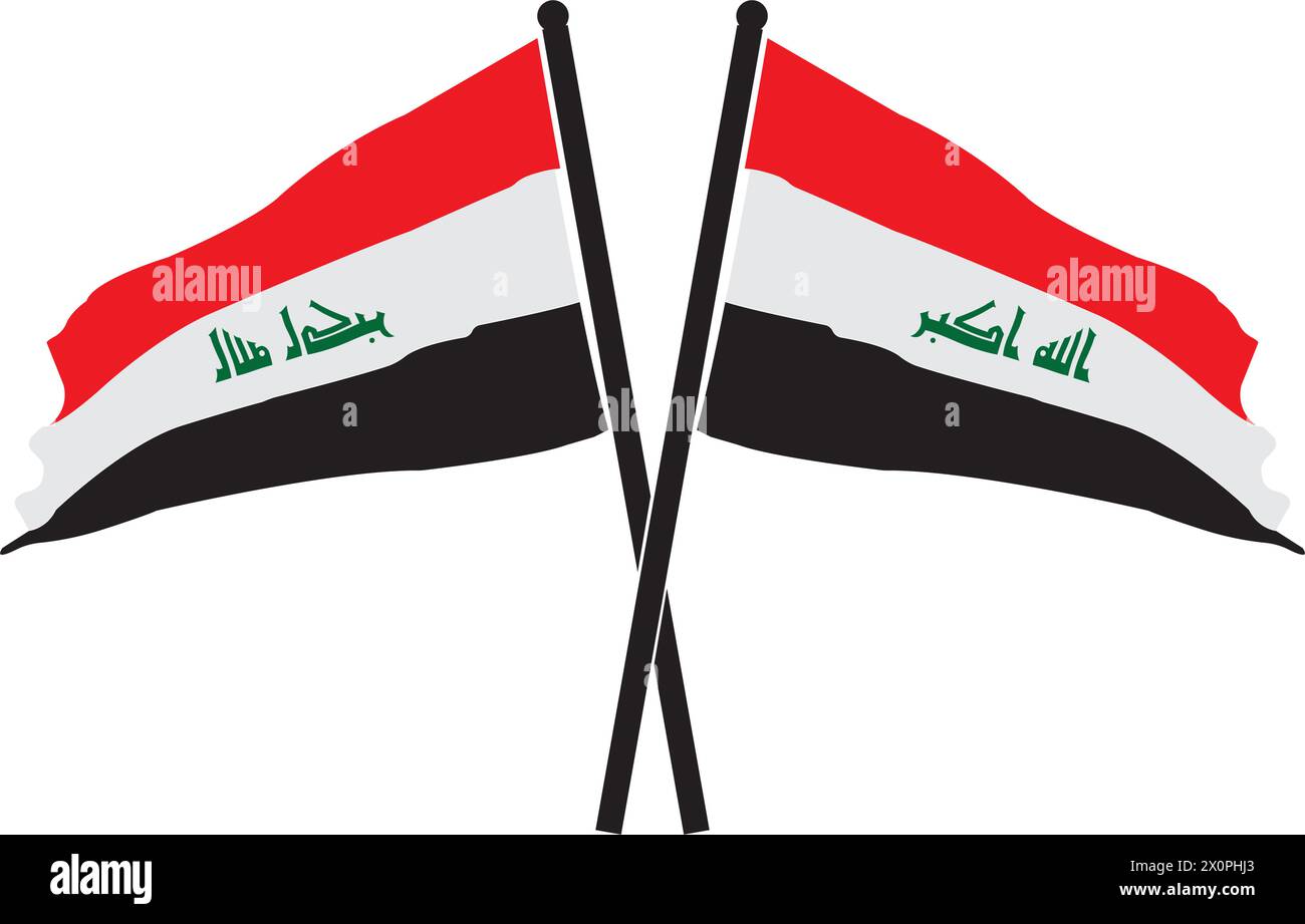 Flag iraq waving wind Cut Out Stock Images & Pictures - Alamy