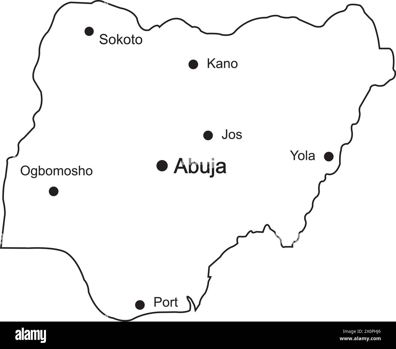 Map of Nigeria ikon vector illustration simple design Stock Vector ...