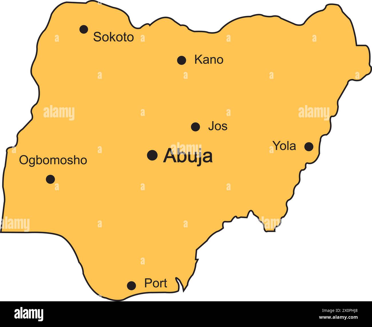 Map of Nigeria ikon vector illustration simple design Stock Vector ...