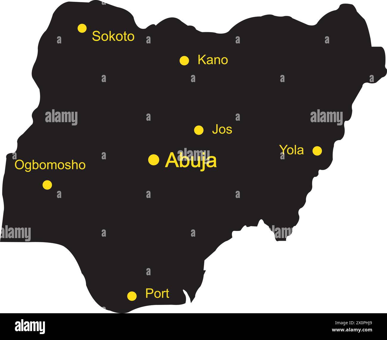 Map of Nigeria ikon vector illustration simple design Stock Vector ...