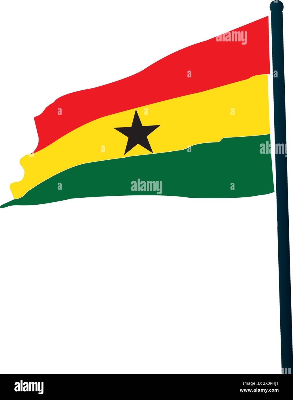 National flag of Ghana vector illustration simple design Stock Vector ...