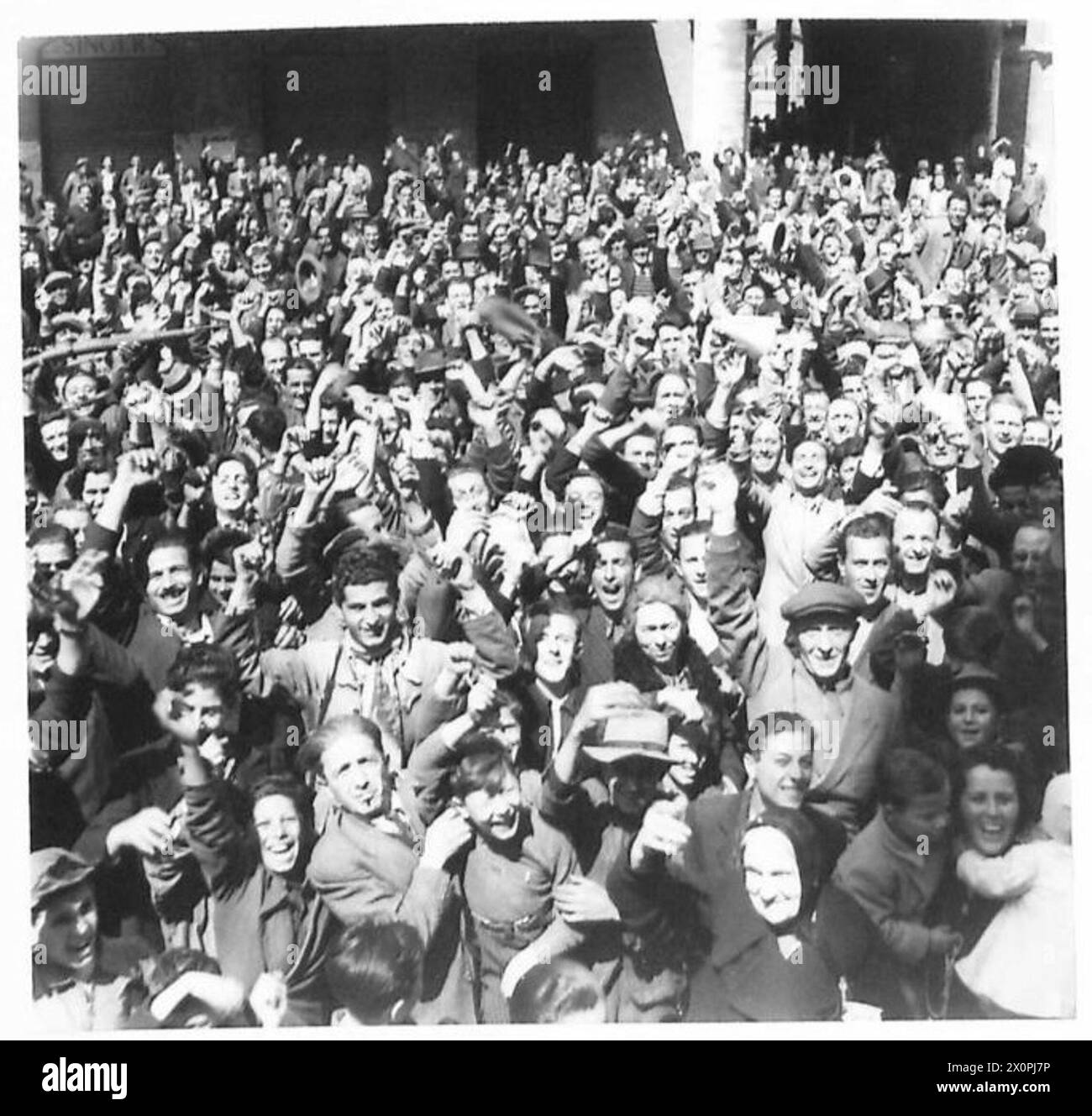 Shouting and cheering Black and White Stock Photos & Images - Alamy