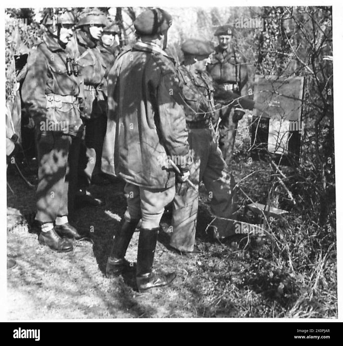 General Sir Bernard Montgomery discusses the layout of a paratroop ...