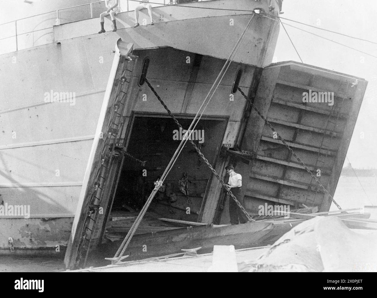 LANDING SHIPS TANK, LST. JULY 1943, FREETOWN. BRITAIN'S NEWEST INVASION ...