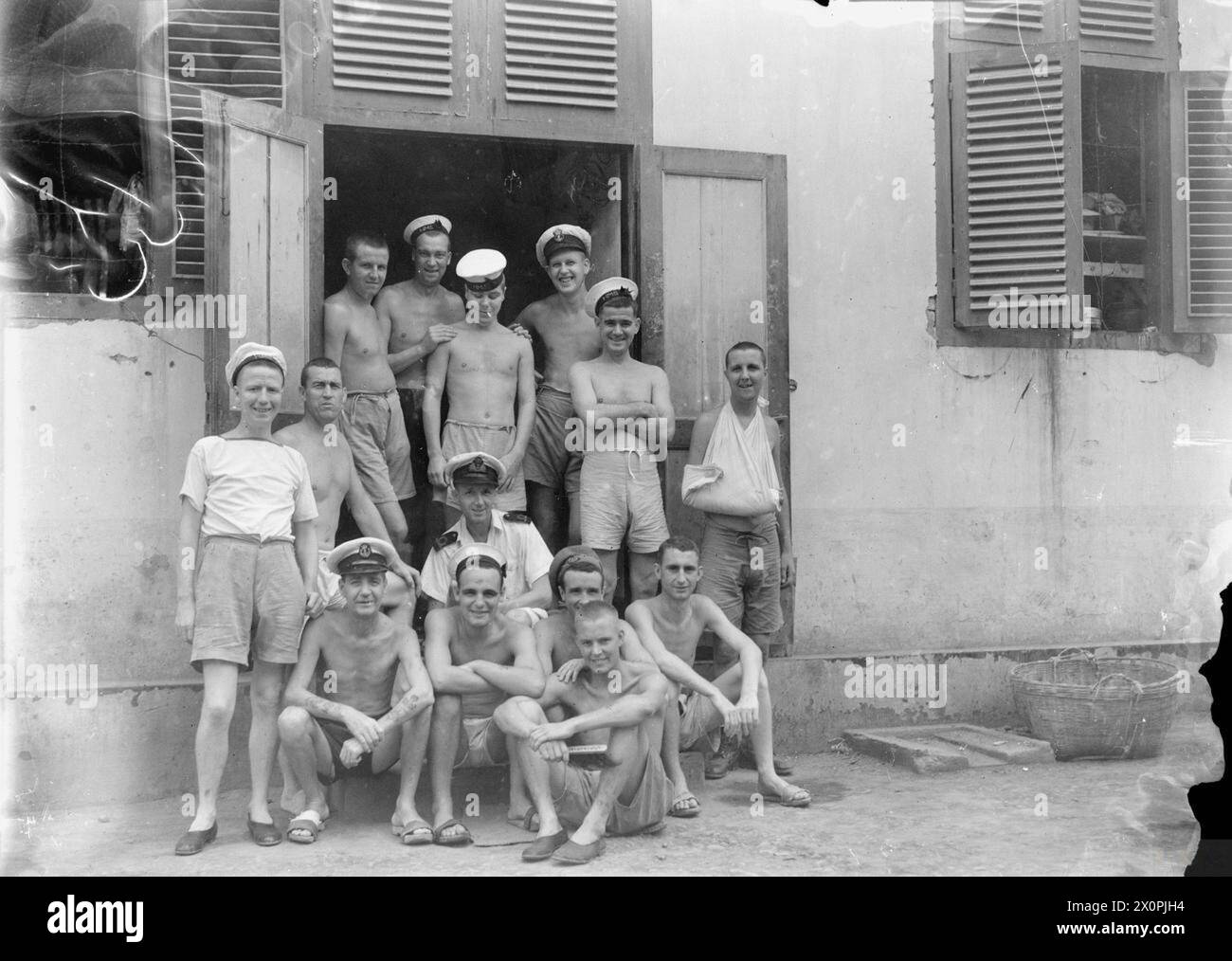 In 1945, officers and men of the Royal Navy were released from Japanese POW camps in Java ...