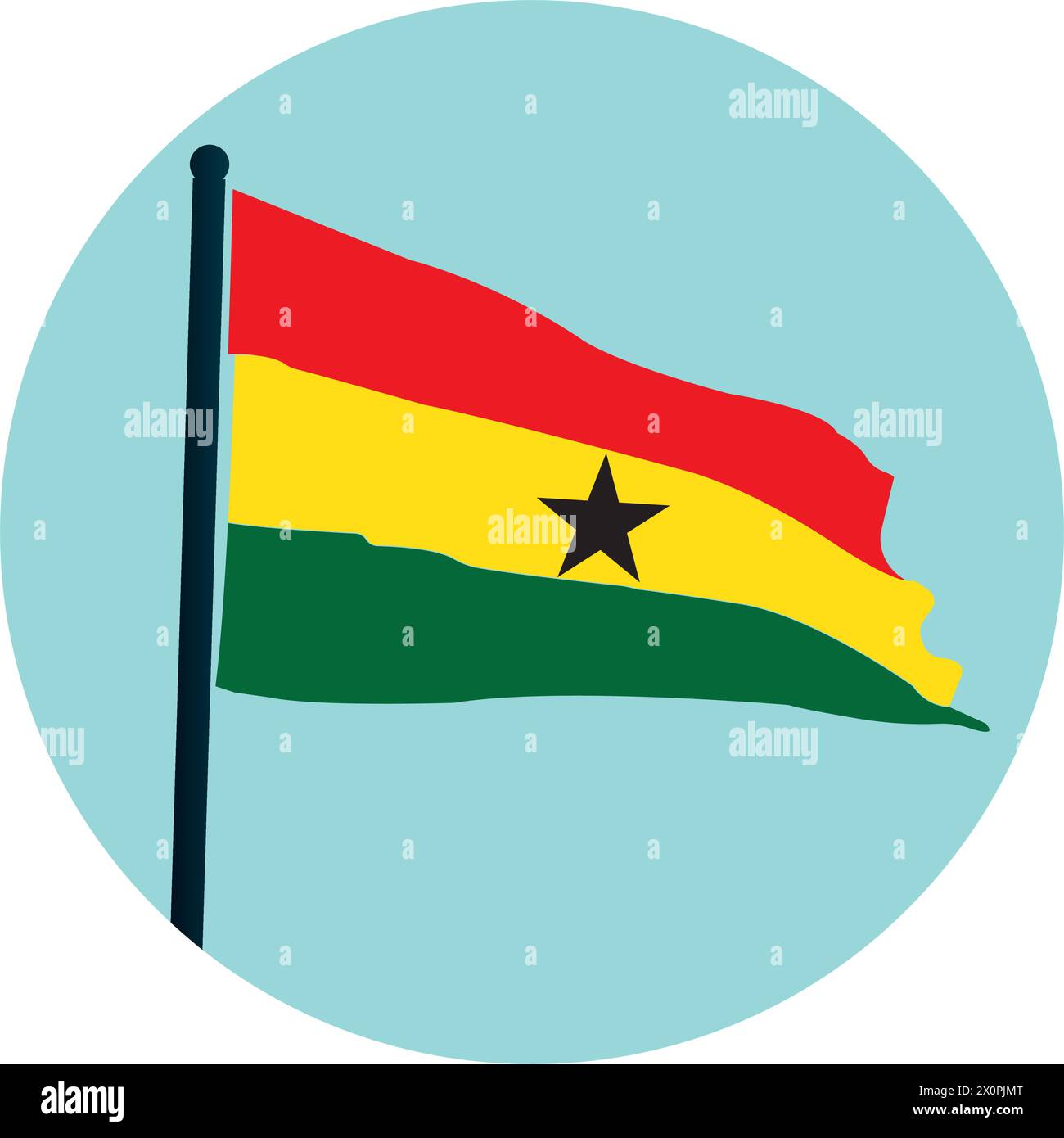 National flag of Ghana vector illustration simple design Stock Vector ...