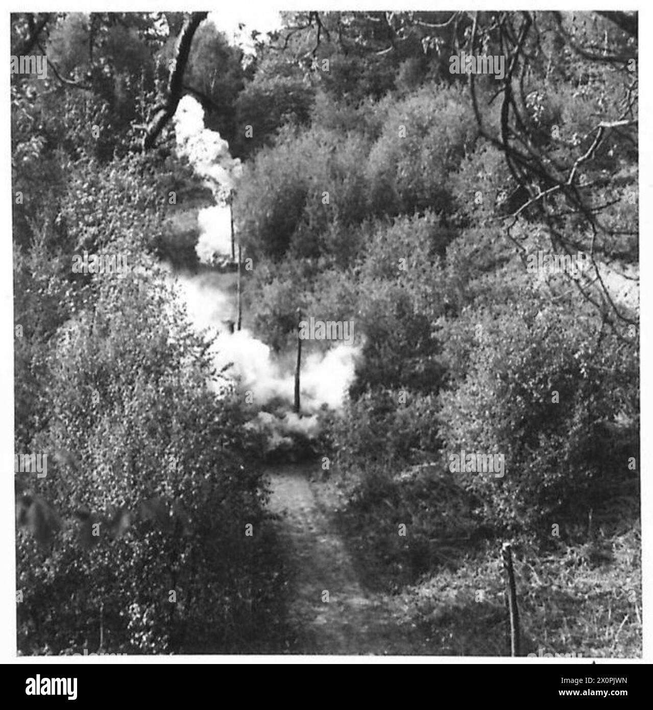 SMOKE SCREEN TEST - Views of the smoke screen test, containers and ...