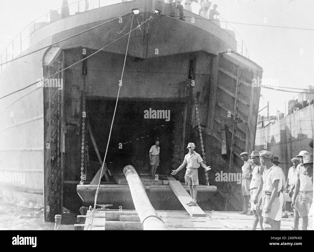 LANDING SHIPS TANK, LST. JULY 1943, FREETOWN. BRITAIN'S NEWEST INVASION ...