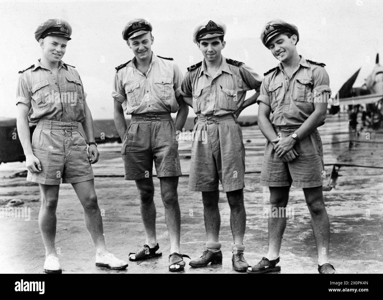 BRITISH NAVAL AIRMEN'S SUCCESSES AGAINST THE JAPANESE. APRIL 1945, ON ...