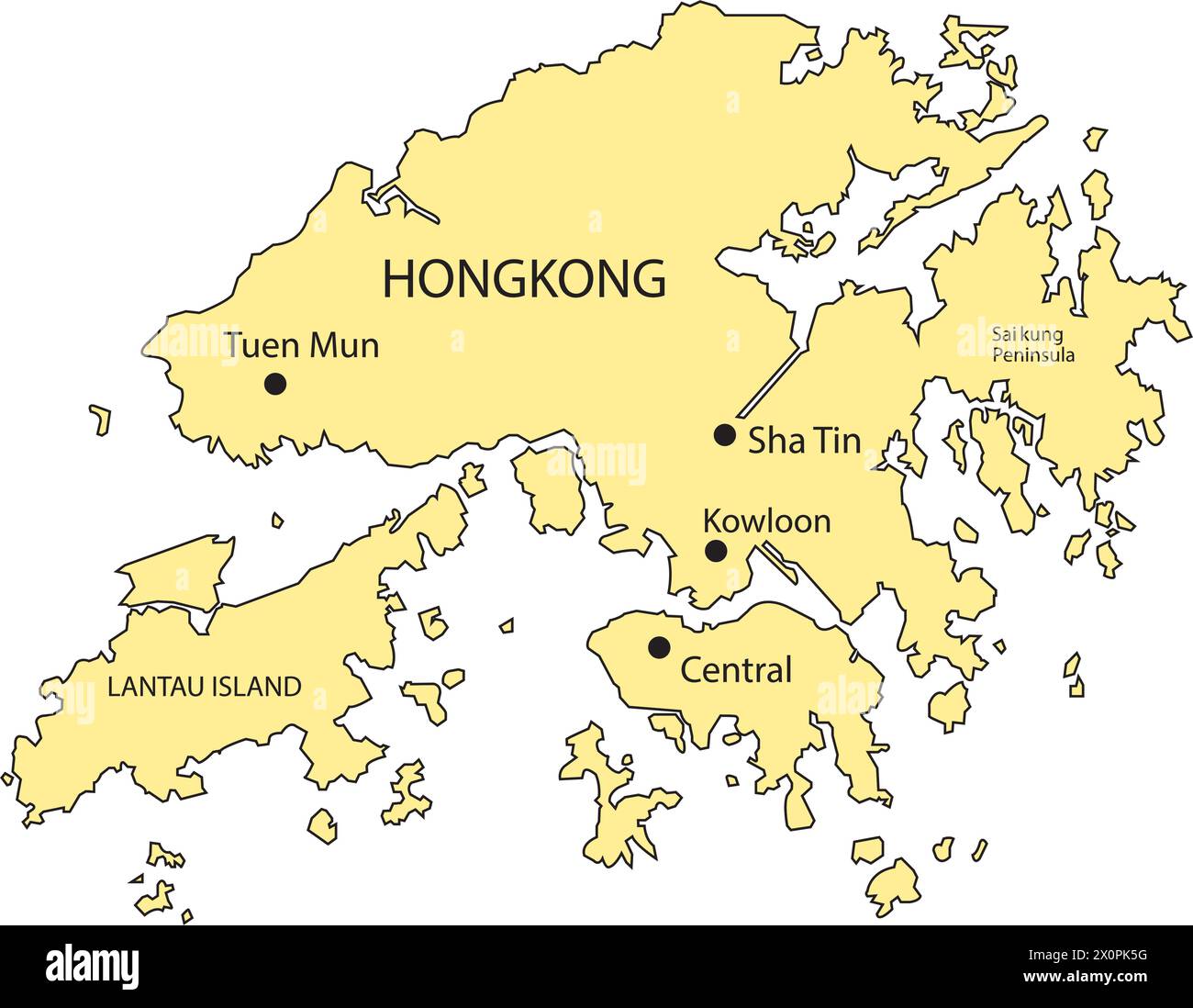 Hong kong map Stock Vector Images - Alamy