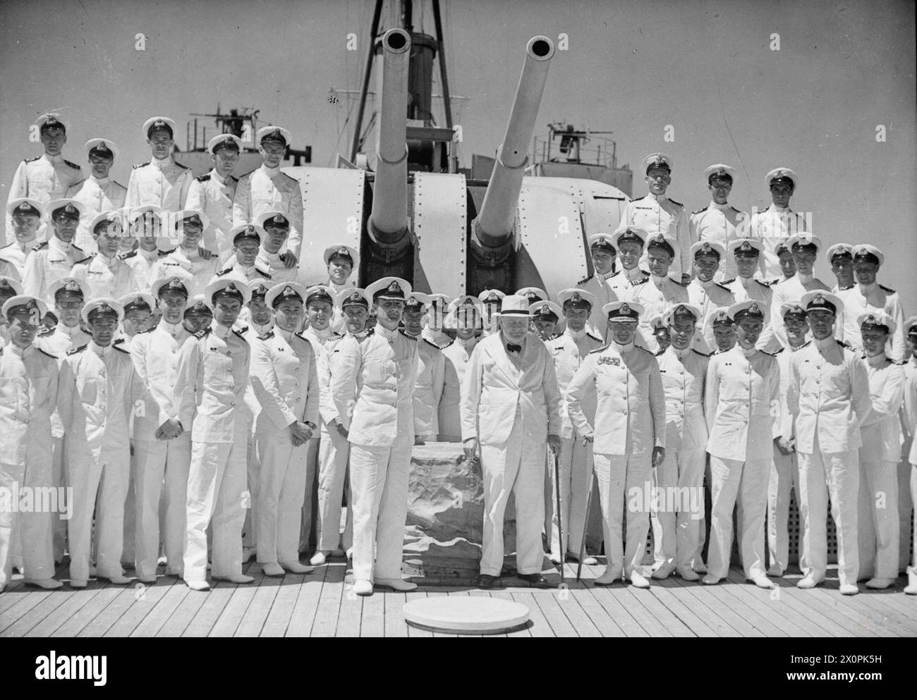 MR CHURCHILL THANKS THE SUBMARINE MEN DURING BRIEF VISIT TO THE AFRICAN ...