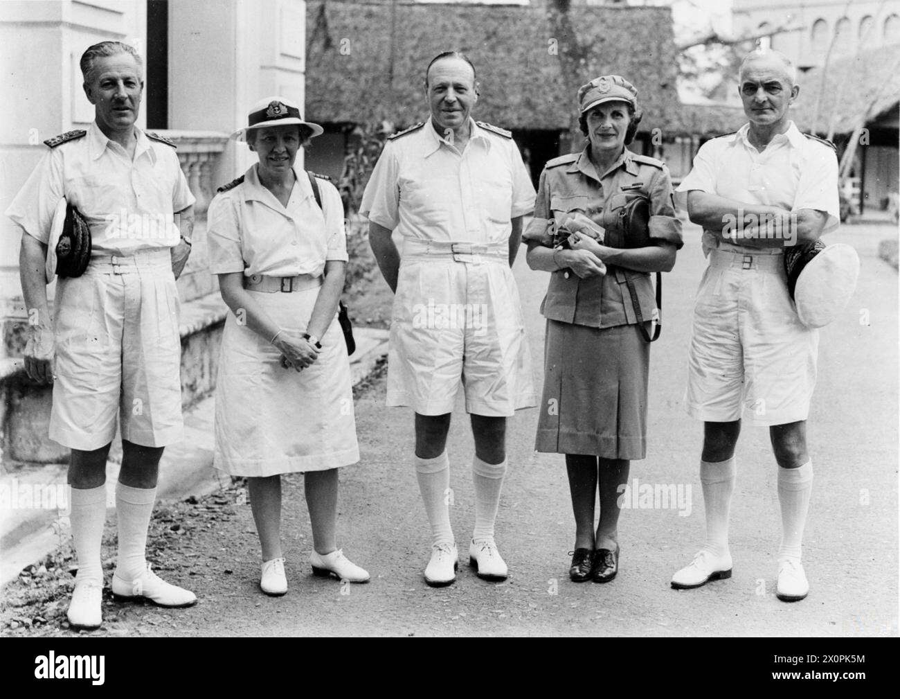 Lady Louis Mountbatten visits Royal Naval Air Station Colombo in March ...