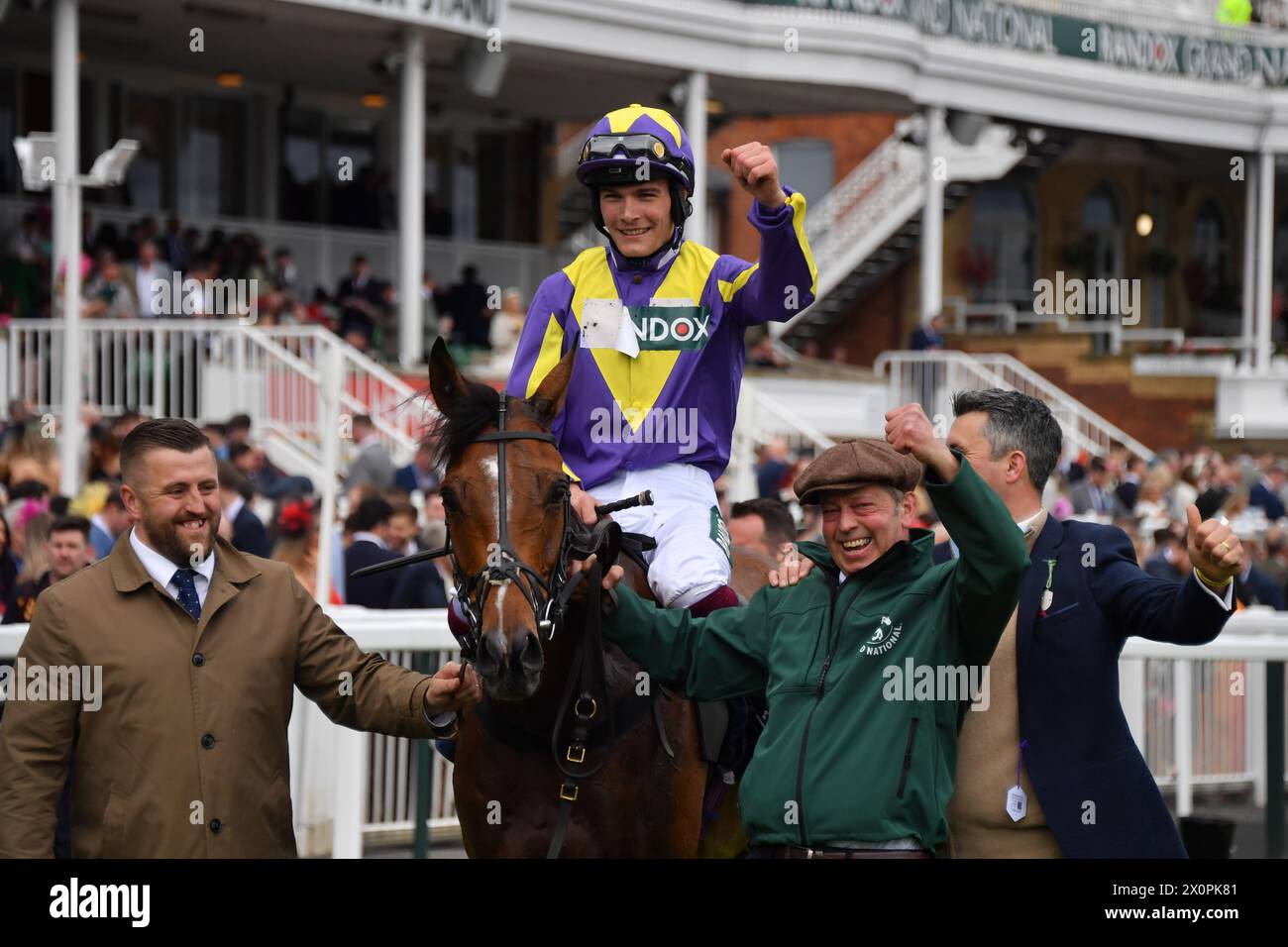 Liverpool, UK, 12th Apr, 2024. Charlie Todd and connections celebrate ...