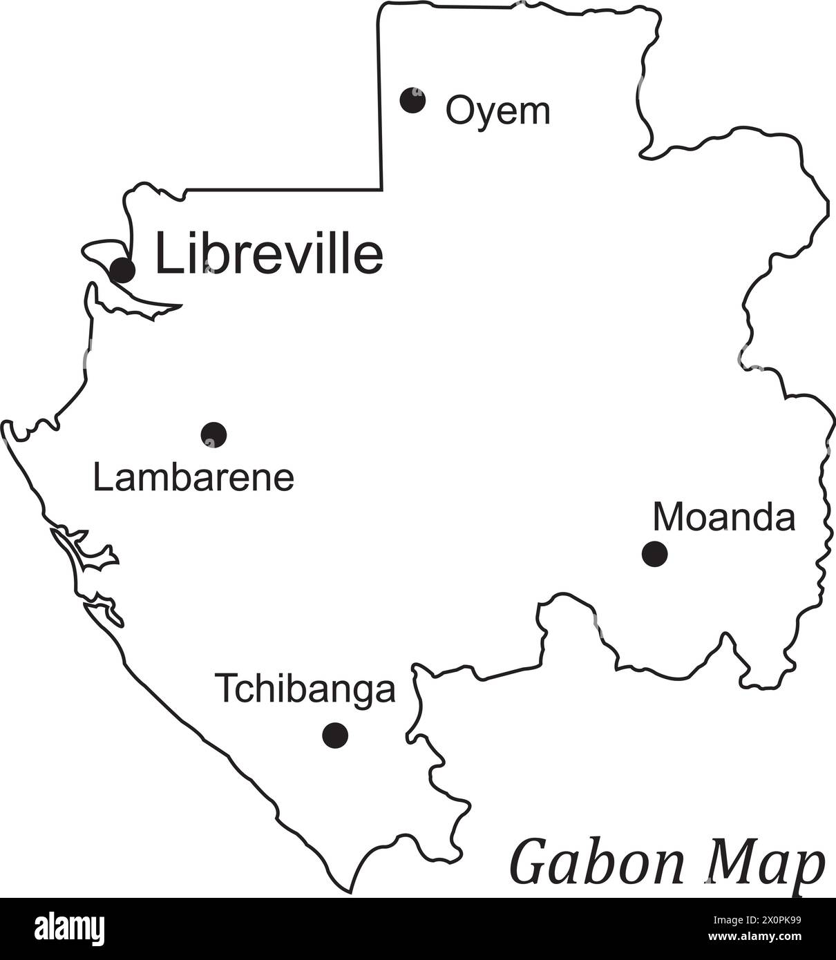 Gabon map icon vector illustration symbol design Stock Vector Image ...